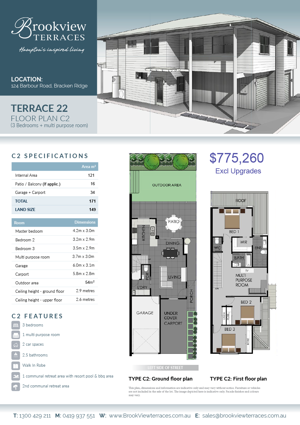 TERRACE 22 - C2 - 4 bedroom - BrookView